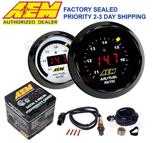 GENUINE AEM 30-4110 Wideband Gauge Controller AFR O2 Air Fuel Ratio 2 1 ...