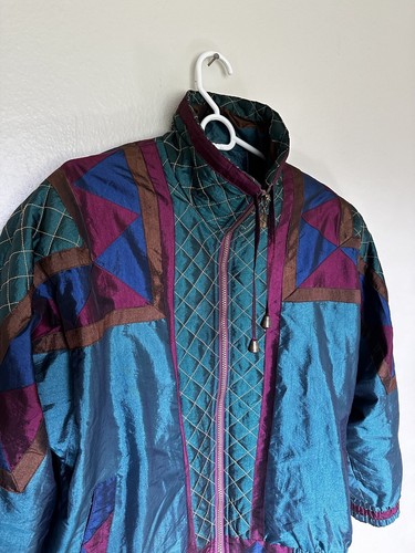 Vintage Active Stuff Womens Track Jacket Windbreaker Size S Shoulder ...