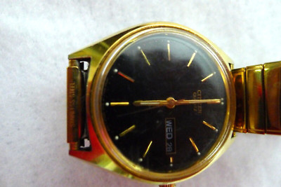 CITIZEN 6100-S240716 QUARTZ MENS WATCH | Black Face | *Needs Work | eBay