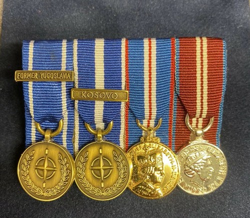 Nato Bosnia IFOR-Nato Kosovo-Golden-Diamond Jubilee Miniature Medals ...