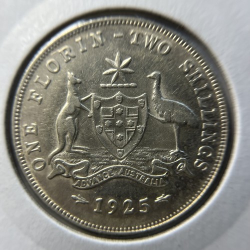 1925 Florin Coin - a Extremely Fine Lustre - George V Silver Predecimal ...