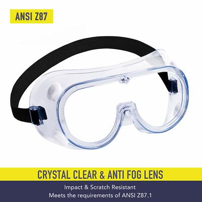 Safety Goggles Over Glasses Lab Work Eye Protective Eyewear Clear Lens ...