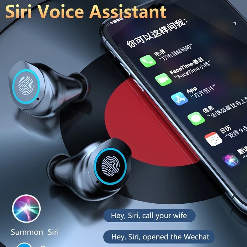 Bluetooth 5.1 True Wireless Touch Control Headphones Waterproof Earbuds ...