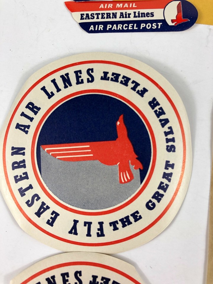 Vintage 2- EASTERN AIRLINE Luggage Decals & EASTERN AIRLINES Air Mail ...
