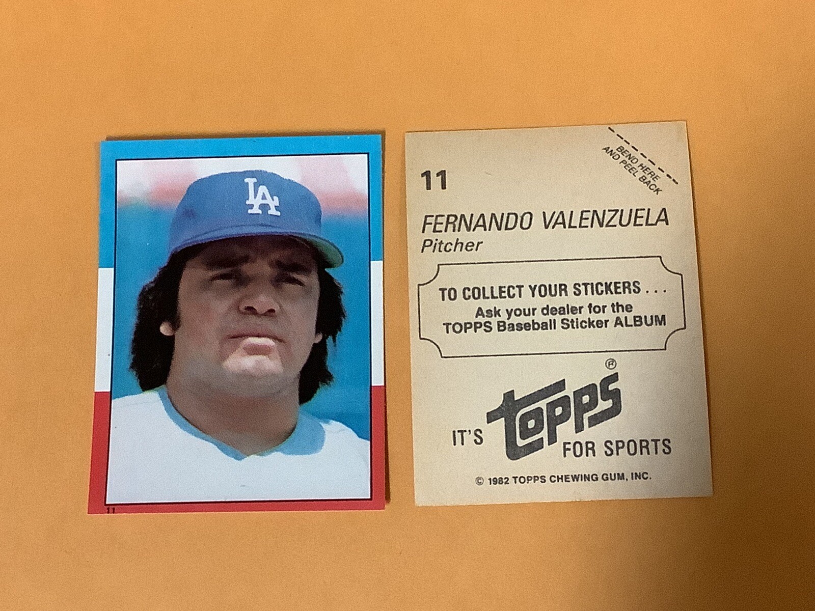 Fernando Valenzuela 1982 Topps Stickers #11 NRMT To Nrmt/mint | eBay
