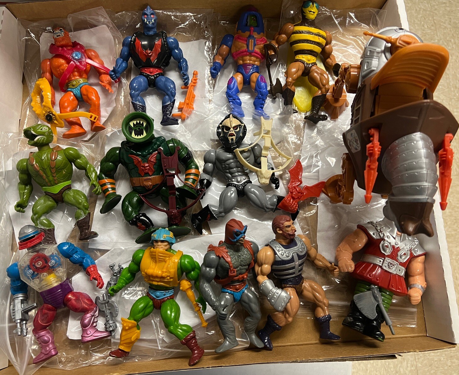 He-Man 1984 Mattel Original MOTU 12 Figure 1 Vehicle Lot W/weapons ...