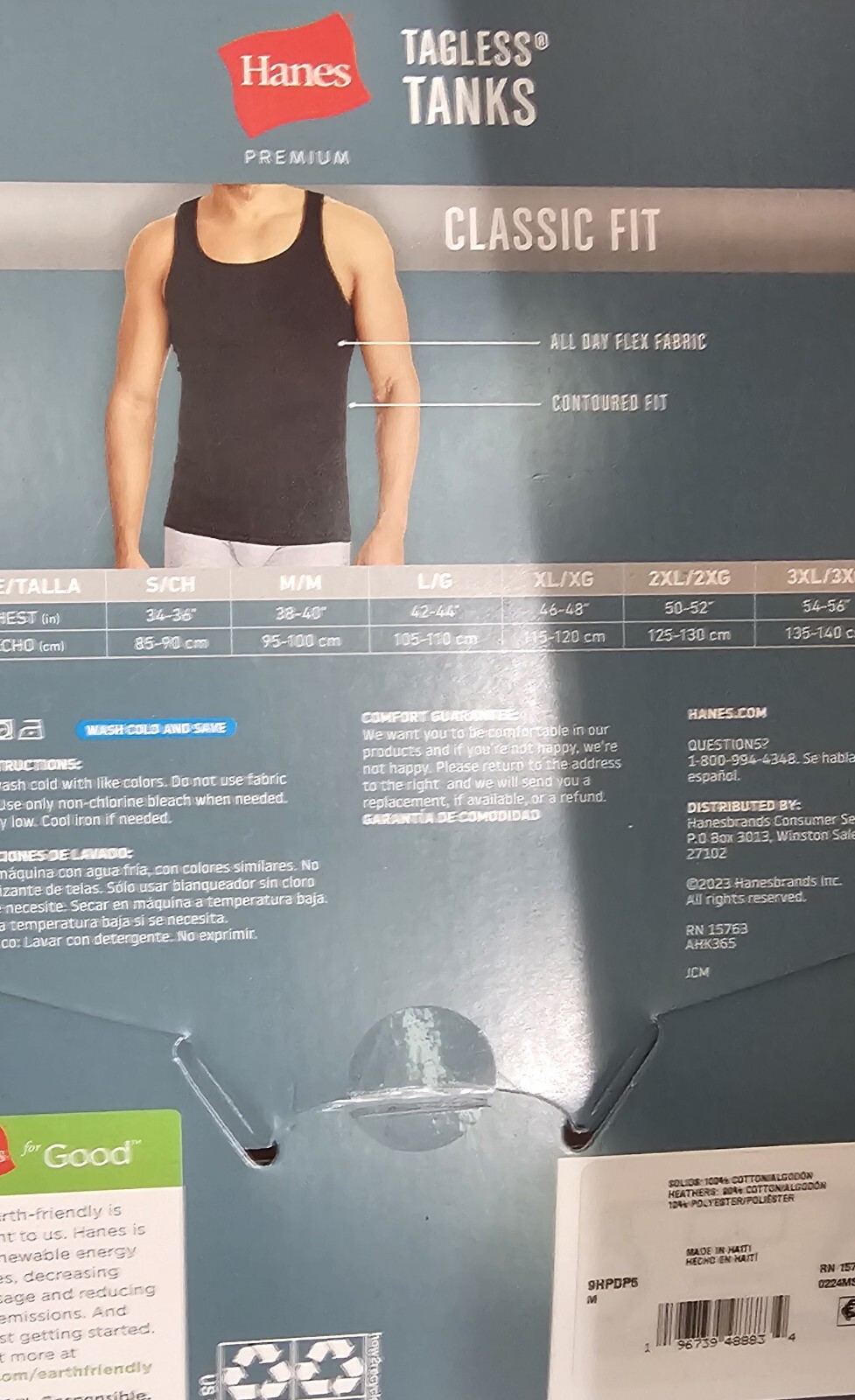 Mens Under Shirts 2 Tagless tanks Classic Fit Mens M Black/grey N Out ...