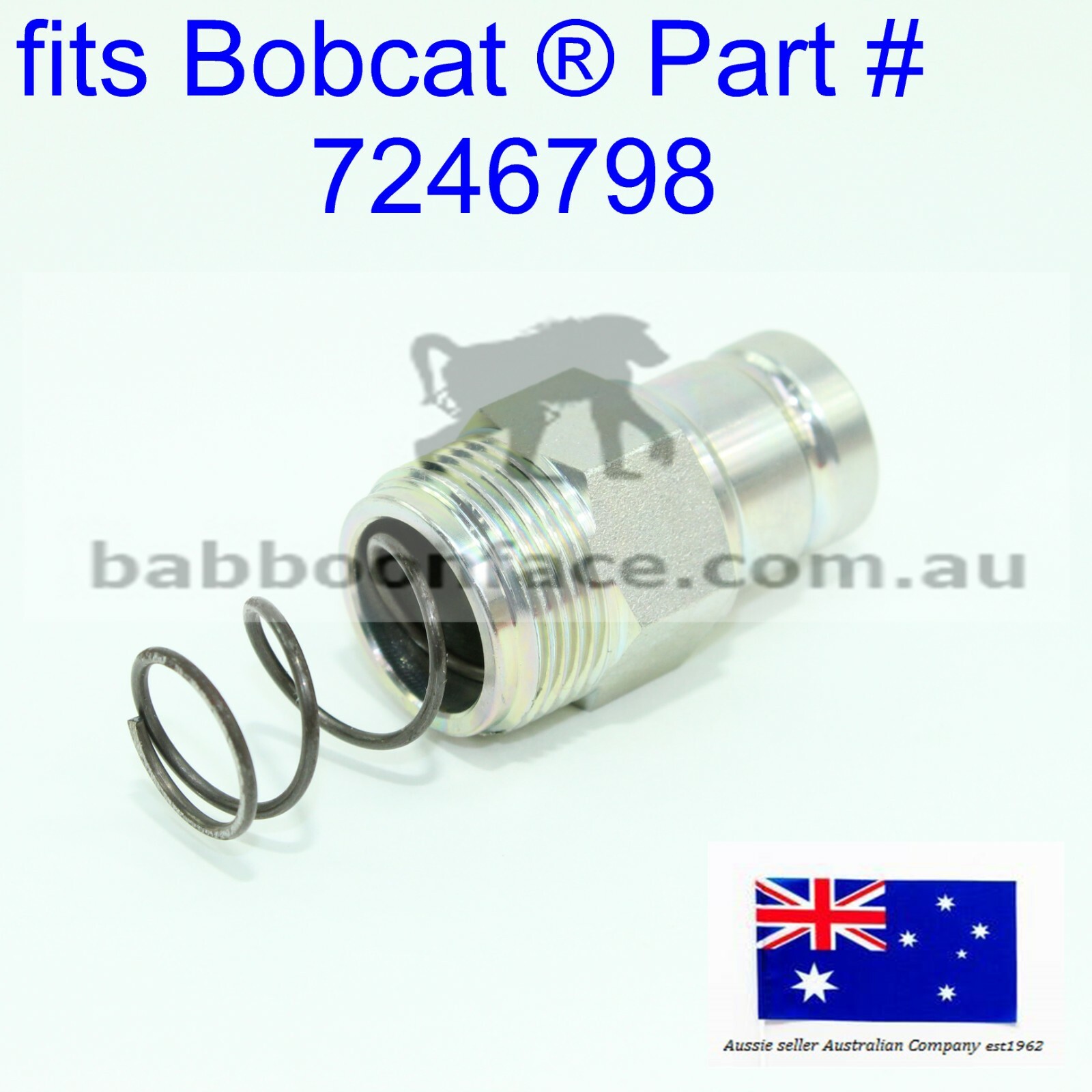 Hydraulic Male drain line Flat Face Quick Coupler for Bobcat 7246798 3/ ...