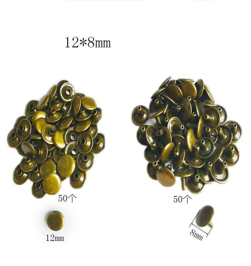 Double Cap Rivets Stud Rapid Rivets Leather Craft Repair 5mm 8mm 9mm ...