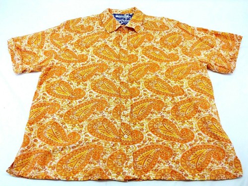 STEVE HARVEY short sleeve button front Hawaiian style shirt, size XL ...