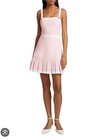 Alice + Olivia Clarine Square Neck Pleated Mini Dress Pink Sz 0 Sold ...