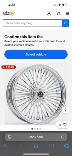 HD Chrome Dual Disc 48 Spoke Front Wheel 23 X3.5 Harley Davidson ...