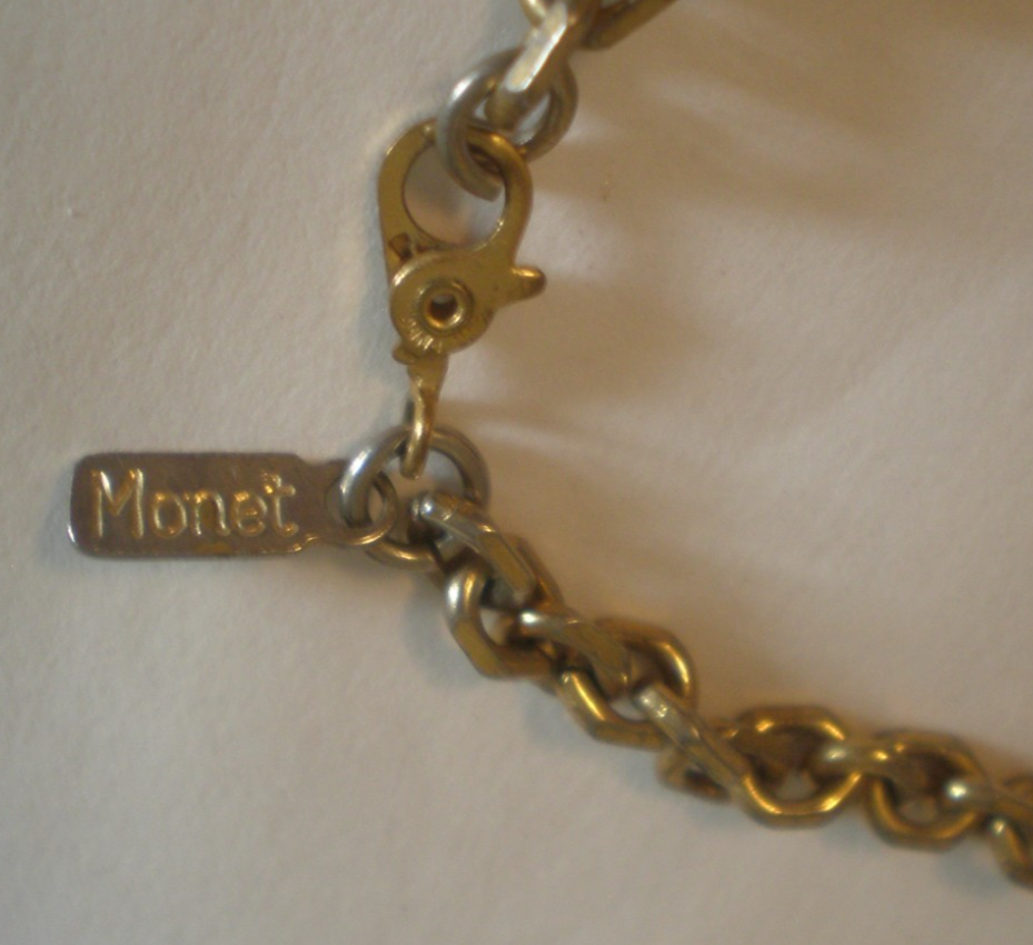 VTG MONET CHAIN BRACELET Gold Tone 8 1/2"L | eBay