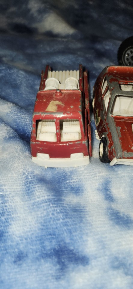 Vintage 3 Metal Cars/Tootsie Gremlin(Broken Axel)+Firetruck/Tonka Jeep ...