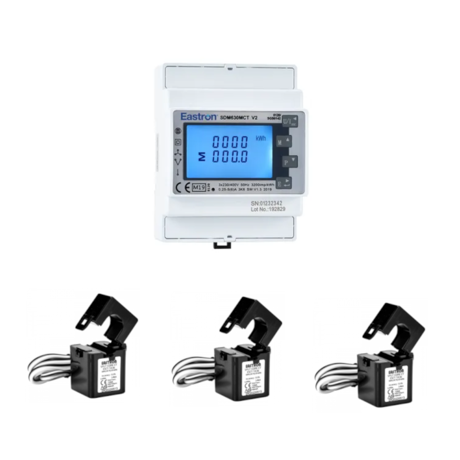 Solis RHI Hybrid Energy Meter 3 Phasen Eastron SDM630 mit 3 ...