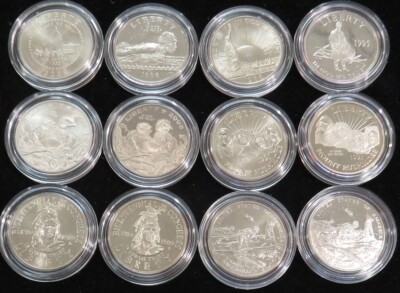 (12) DIFFERENT 50c COMMEMORATIVE BU / PROOF COINS IN CAPSULES | eBay