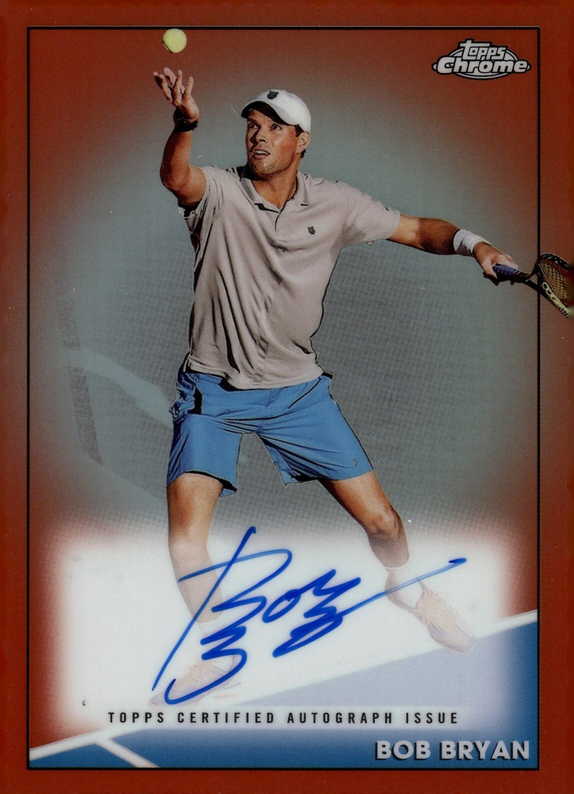 2021 Topps Chrome - Autographs Bob Bryan #CA-BBR Orange Refractor /25 ...