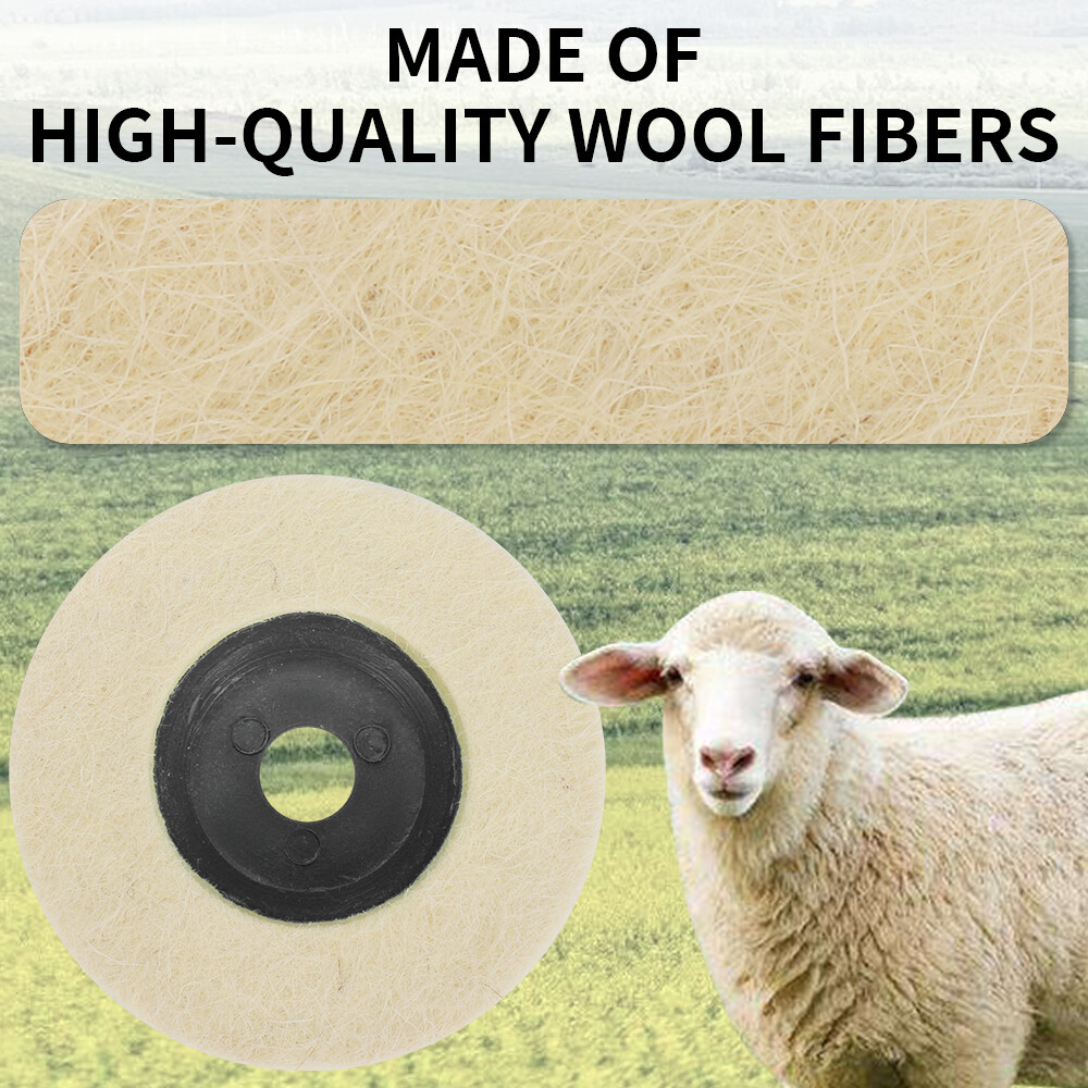 10Pcs 100x16mm Wool Polishing Discs Metal Jade Buffing Wheel For Angle ...