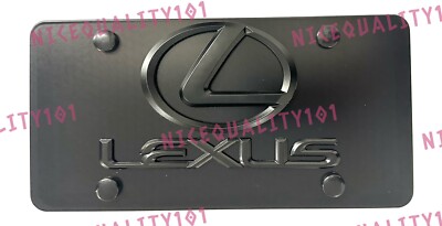 3D Lexus F Sport Front Black Matte Finished License Plate Frame Holder ...