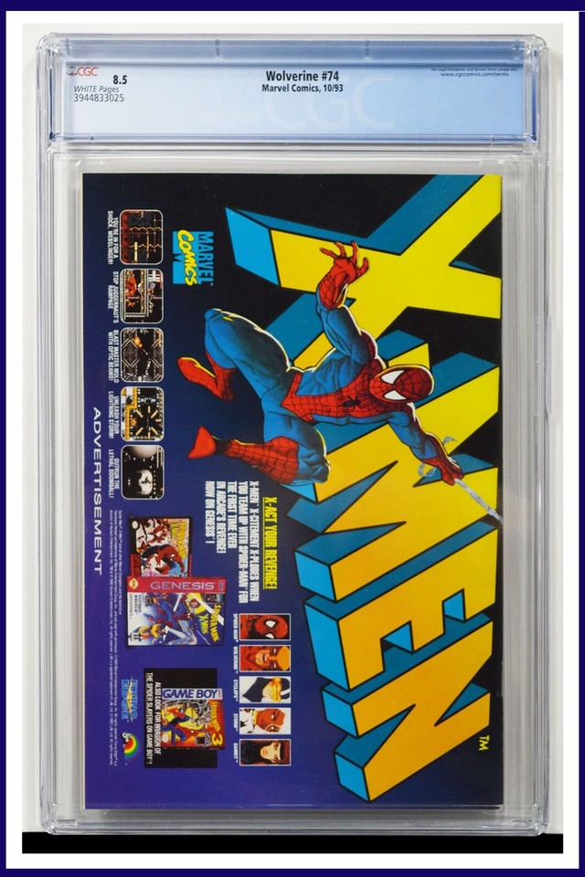Wolverine #74 CGC Graded 8.5 Marvel October 1993 White Pages Comic Book ...