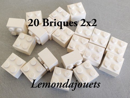 Lego 3003 Lot 20 Briques 2x2 Blanc White Brick 2 x 2 Pièces Brique ...