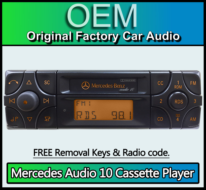 Mercedes SL Audio 10 Cassette tape player, Merc R129 car stereo + radio ...