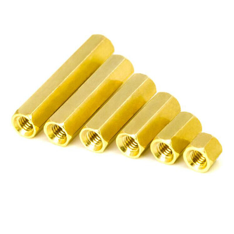 BRASS HEX NUT BSP UNF UNC MM BSF HEXAGON ROD COUPLING CONNECTOR STUD ...