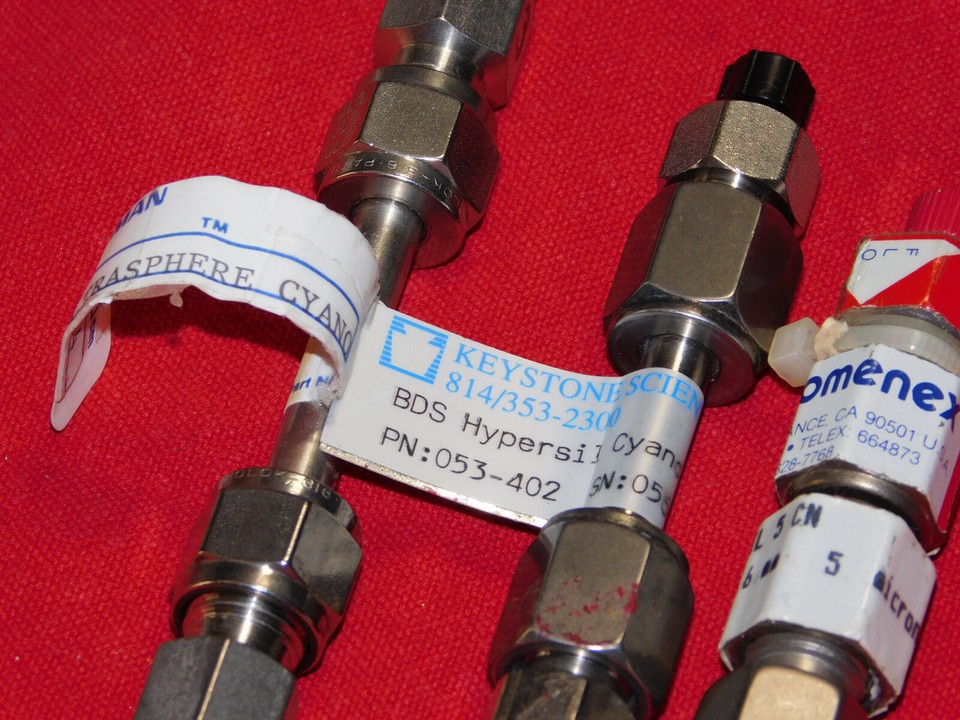 Lot of 3 CN (CYANO) HPLC columns of 75, 50 & 30mm length | eBay