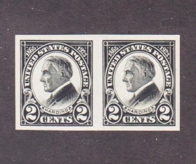 US SCOTT # 611 HARDING 1923 IMPERF PAIR 1923 VFXF MINT OG NH H1736 B | eBay