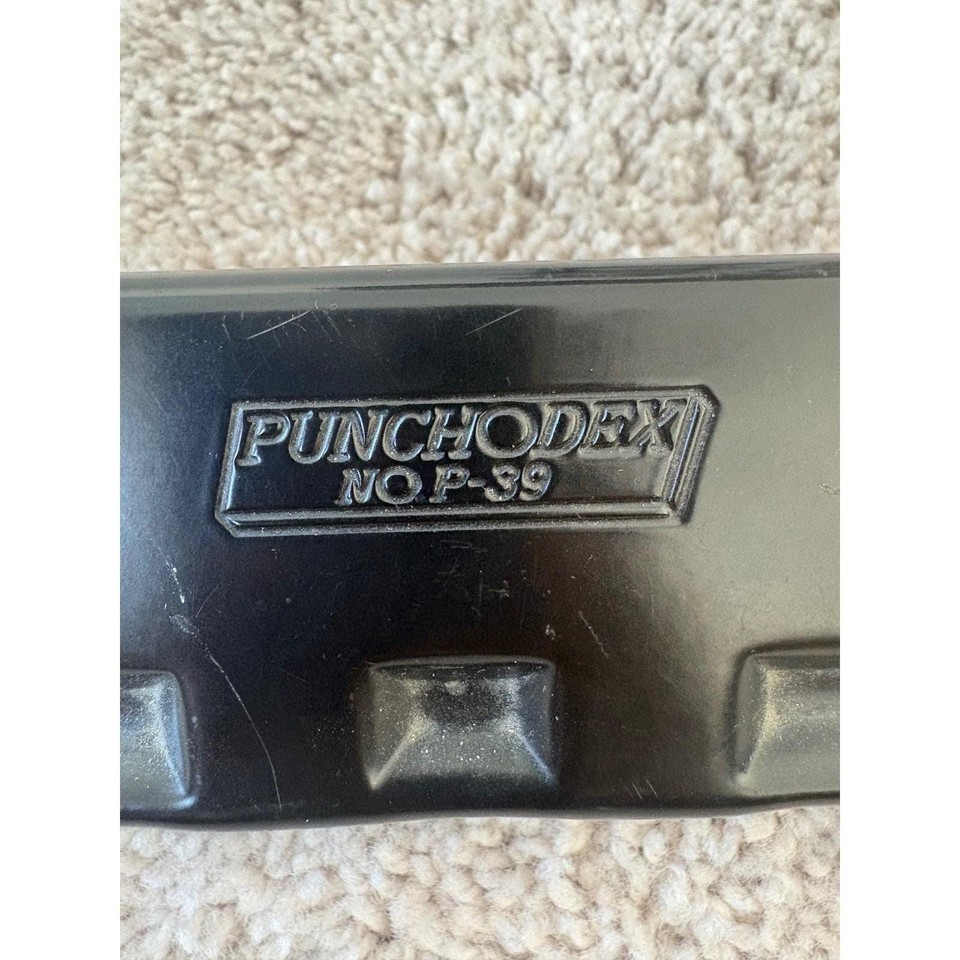 Vintage PUNCHODEX NO P-39 Black 3 Hole Punch Standard Paper Hole Made ...