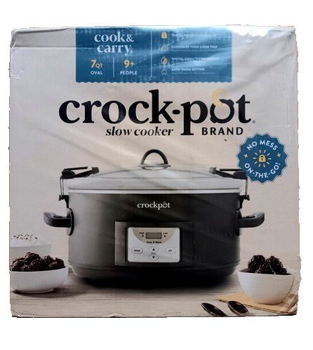 Crock-Pot 7Quart Programmable Cook & Carry Extra Large Slow Cooker ...