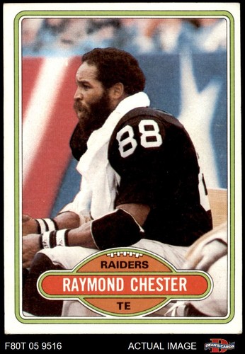 1980 Topps #403 Raymond Chester Raiders Morgan St 5 - EX | eBay