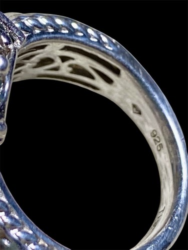 Vault Ostro Blue White Topaz 925 Sterling Silver Oval Cocktail Ring 11 ...