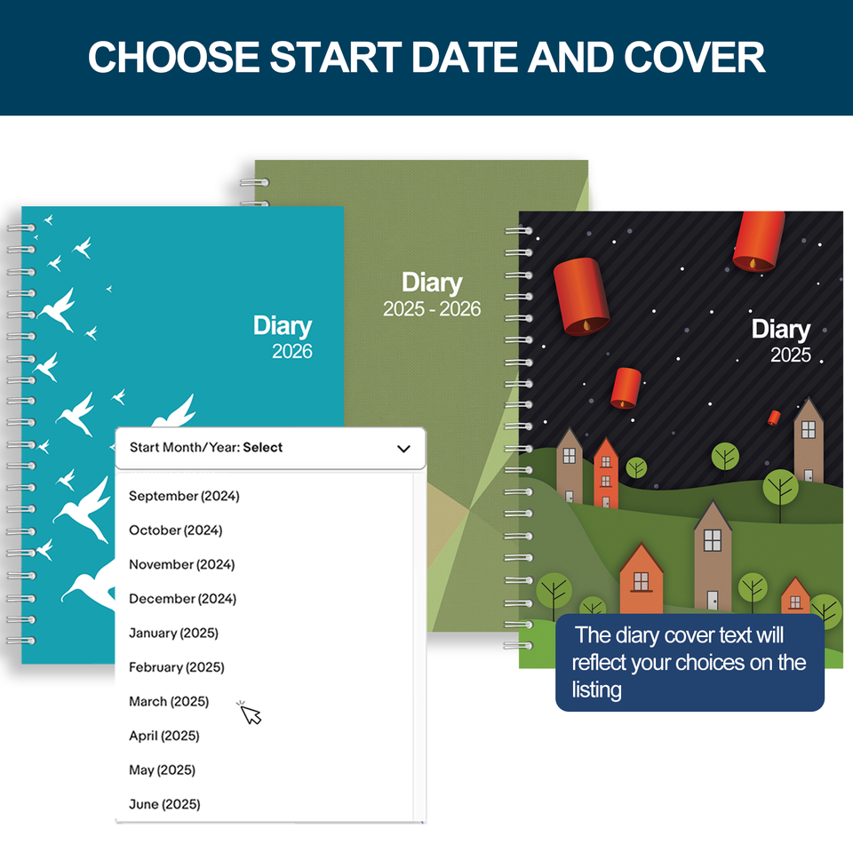 2026 Diary Planners | A4 & A5 | Week-to-View/ Weekly - Pick Your Cover ...