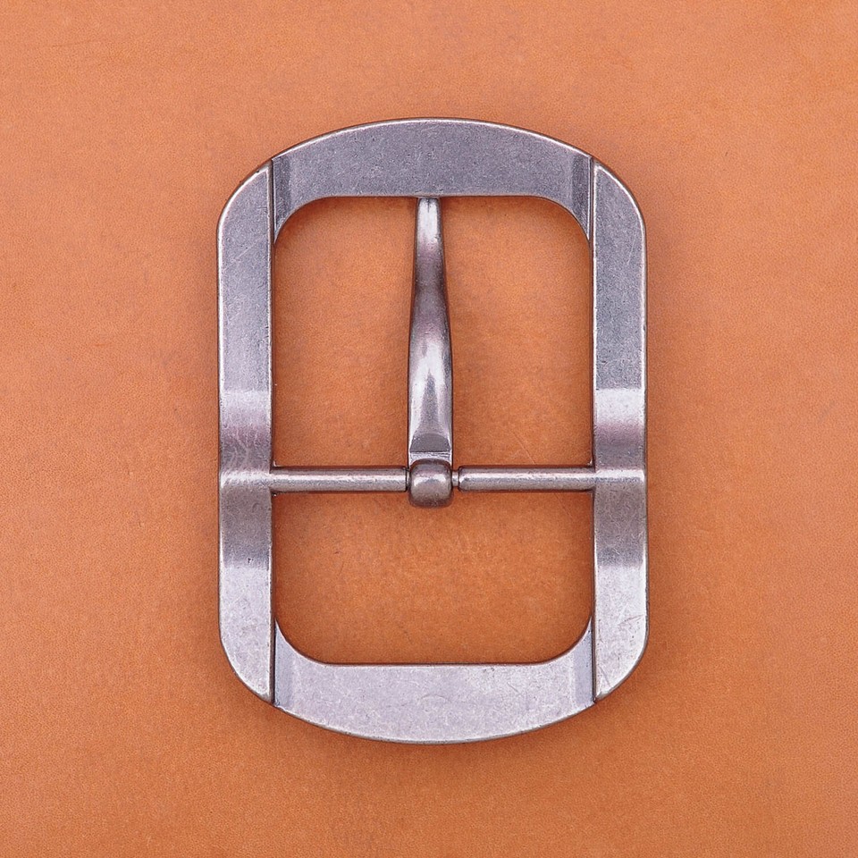 Solid Strong Rectangular Antique Silver Center Bar Pin Belt Buckle ...