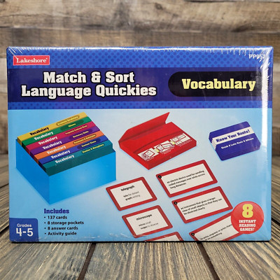 Grades 4-5 Match & Sort Language Quickies Vocabulary, 8 Games Lakeshore ...