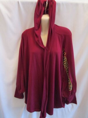 Harry Potter Hogwarts Women's Hooded Sweater Cape Maroon Red Large ...