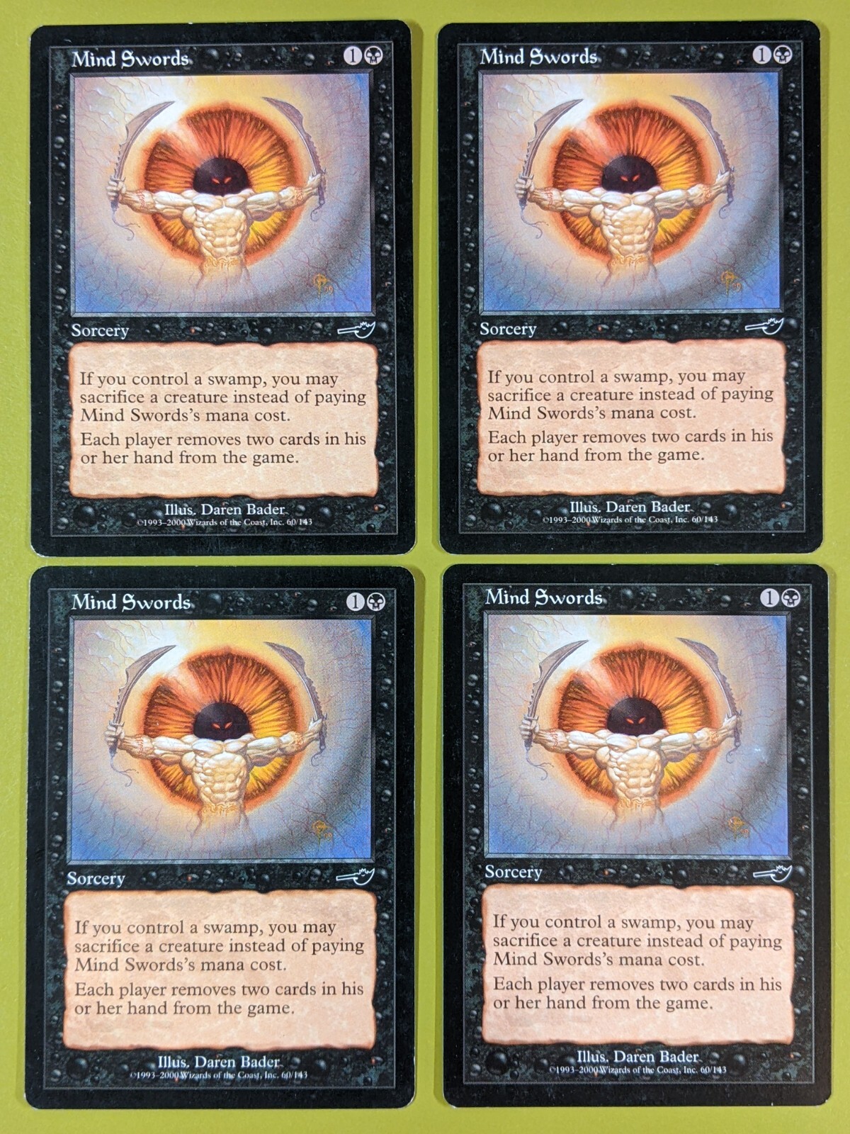 Mind Swords x4 Nemesis 4x Playset Magic the Gathering MTG | eBay
