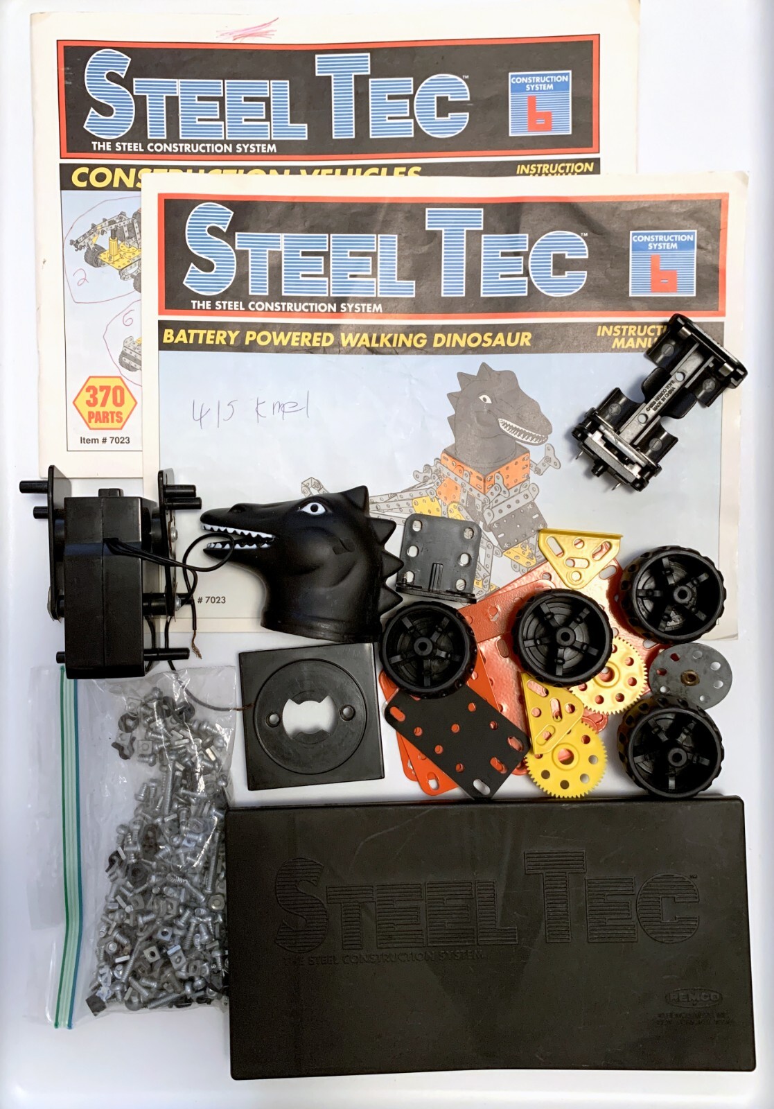 Remco Steel Tec Construction Vehicles Plus Walking Dinosaur 7023 | eBay