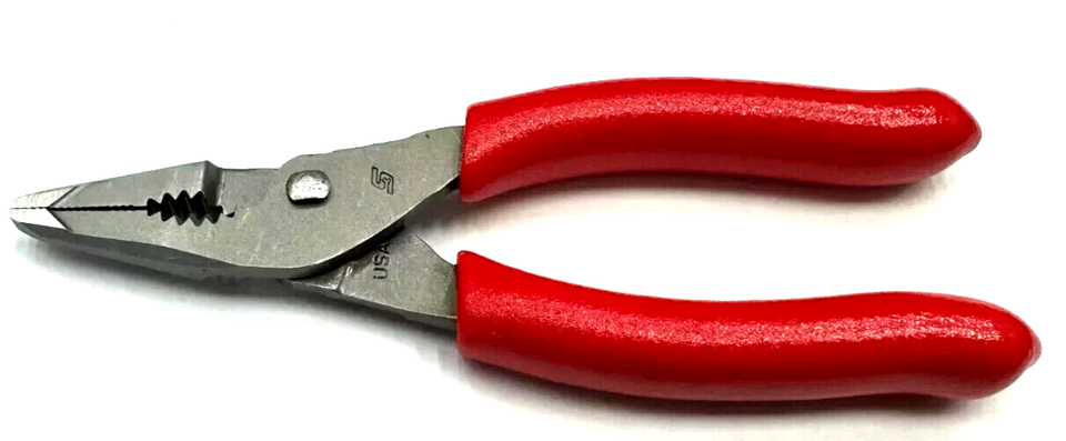 SNAP ON LN44BCF RED 5" Soft Grip Mini Long Nose Slip Joint Pliers NEW ...