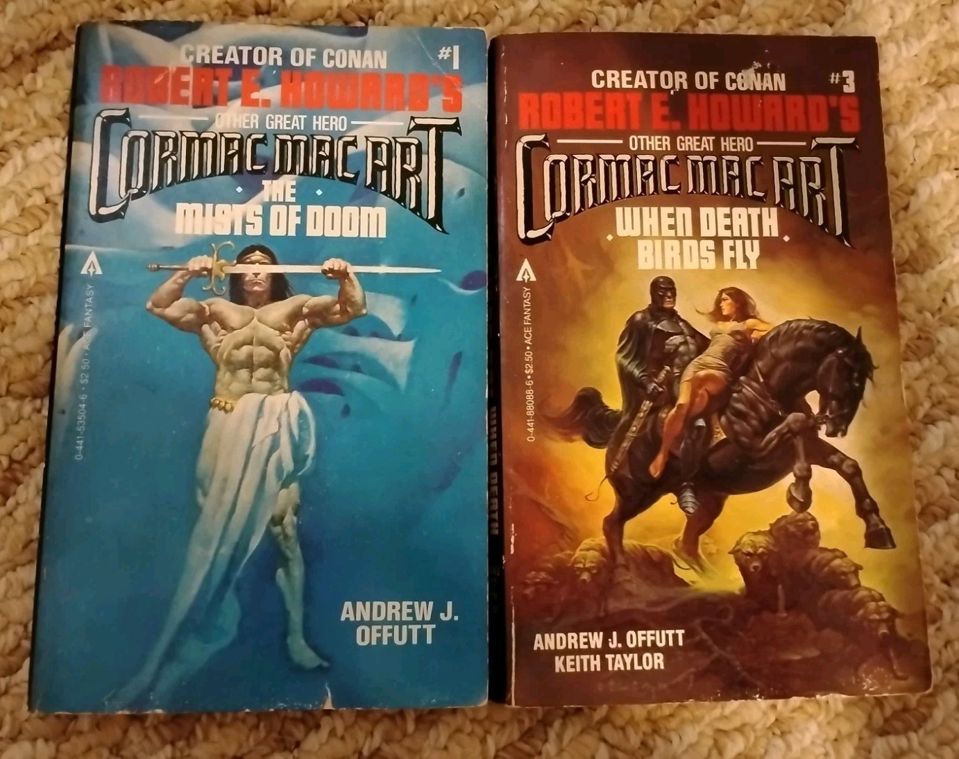 Lot Of 2 CORMAC MAC ART Robert E Howard Ace Fantasy Andrew Offutt 80's ...