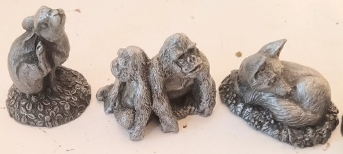 Miniature Pewter Vintage Woodland Animals Lot of 9 By Jane Lunger GC | eBay