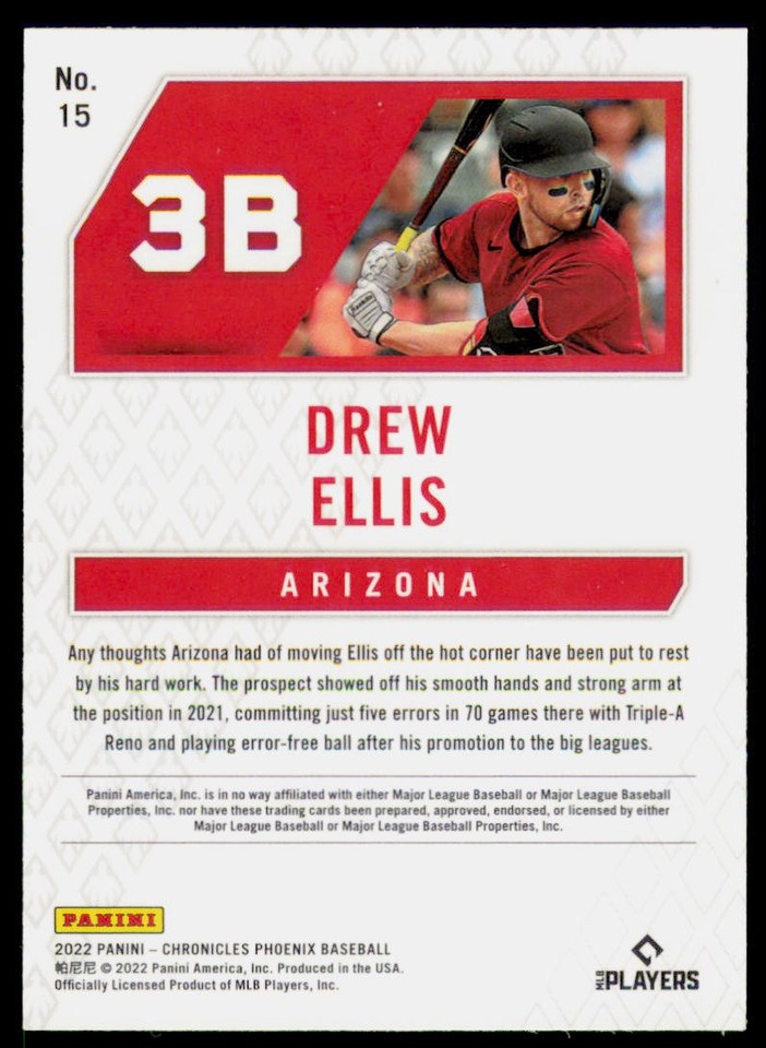 2022 Panini Chronicles Drew Ellis 15 Phoenix Pink Pulsar Arizona ...