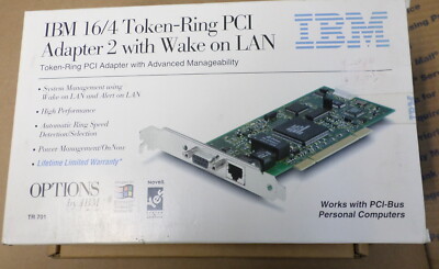 New IBM 30L6208 PCI Token Ring Adapter 2 with Cable New Retail Sealed ...