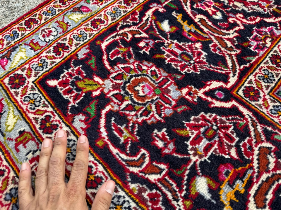 10x14 RED ORIENTAL RUG VINTAGE colorful handmade big handknotted real ...