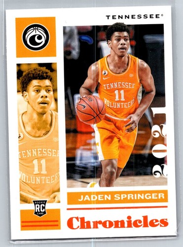 2021-22 Panini Chronicles Draft Picks - Jaden Springer #20 Orange (RC ...