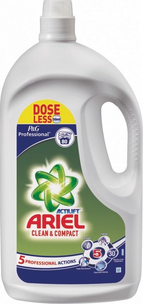 Ariel Laundry Washing Bio Liquid Clean & Compact 5l Litres 80 Washes ...