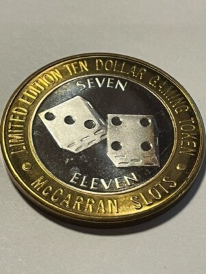 Mc Carrin Slots 10 Dollar Gaming Token .999 Silver Center/Las Vegas ...
