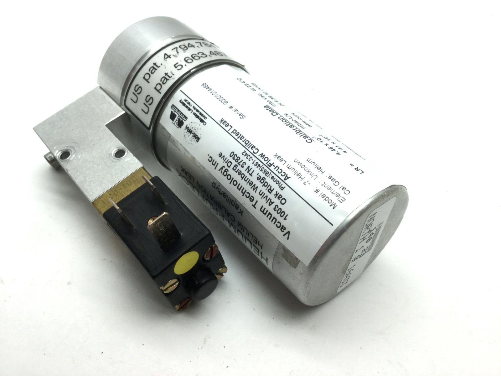 Leybold Inficon LN 200 Helium Leak Detection Calibration Valve US Pat ...