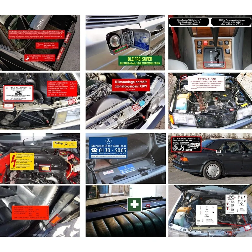 Decal Set Stickers For Mercedes-Benz W201 C Class All Models Best ...